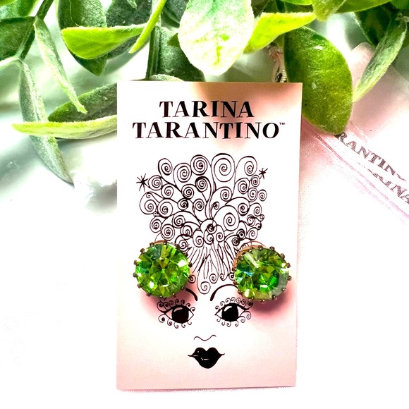 Tarina Tarantino | Jewelry | Nwt Tarina Tarantino Green Stud Earrings ...